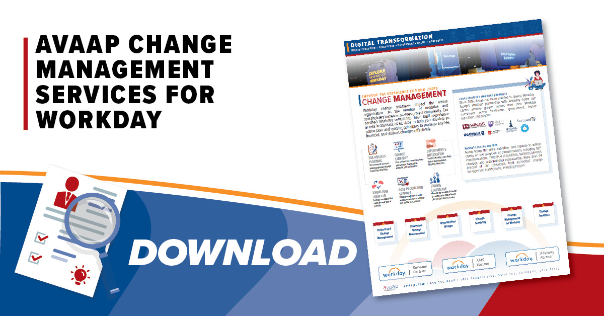 Change Management Services For Workday Avaap